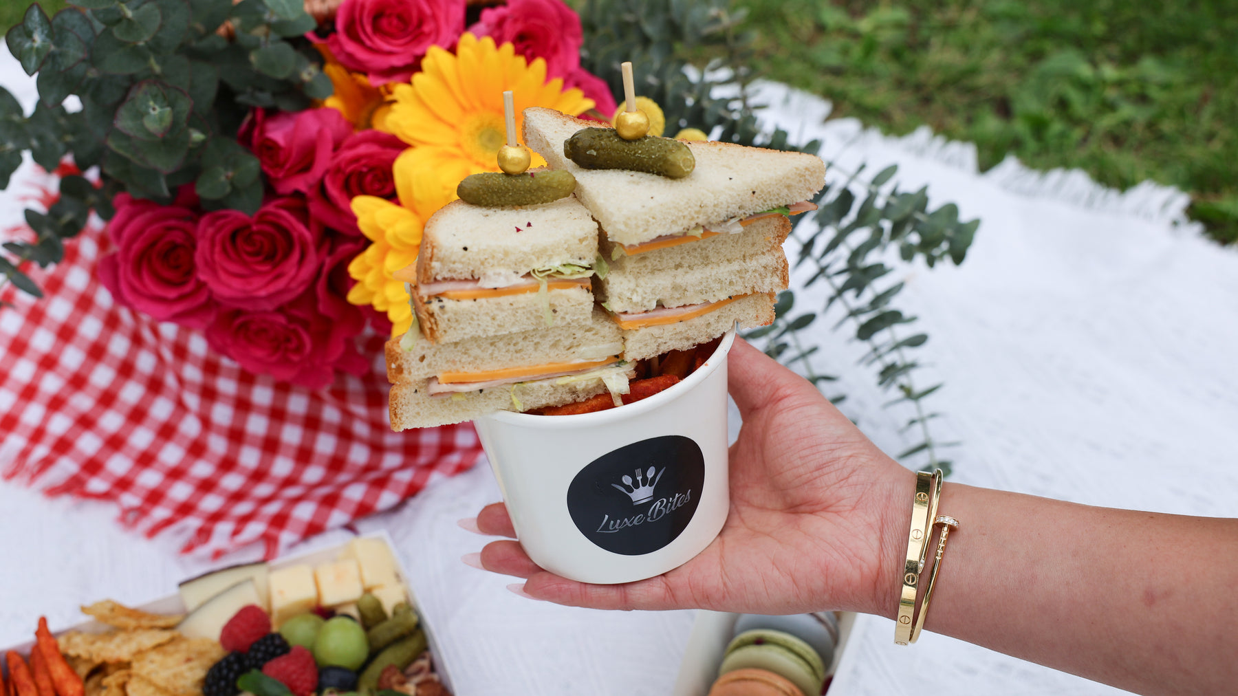 Sandwich Cups for Corporate Catering and Events | Luxe Bites